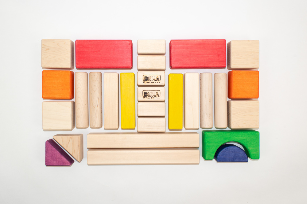 28 piece Innovator Block Set - Rainbow - Beka