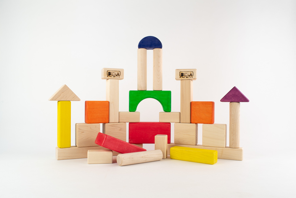 28 piece Innovator Block Set - Rainbow - Beka