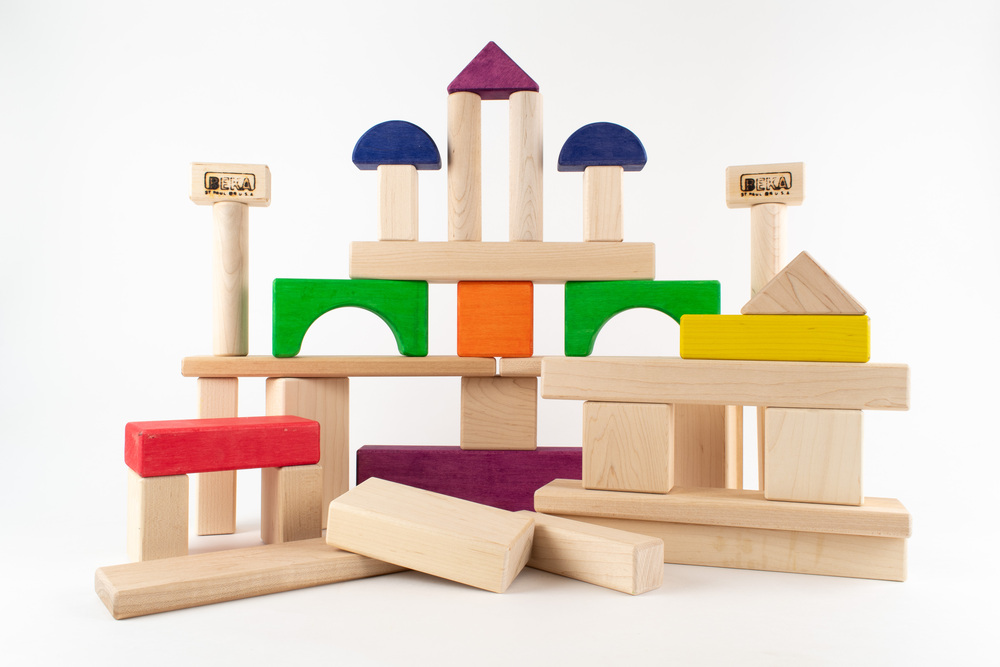 36 piece Standard Block Set - Rainbow - Beka